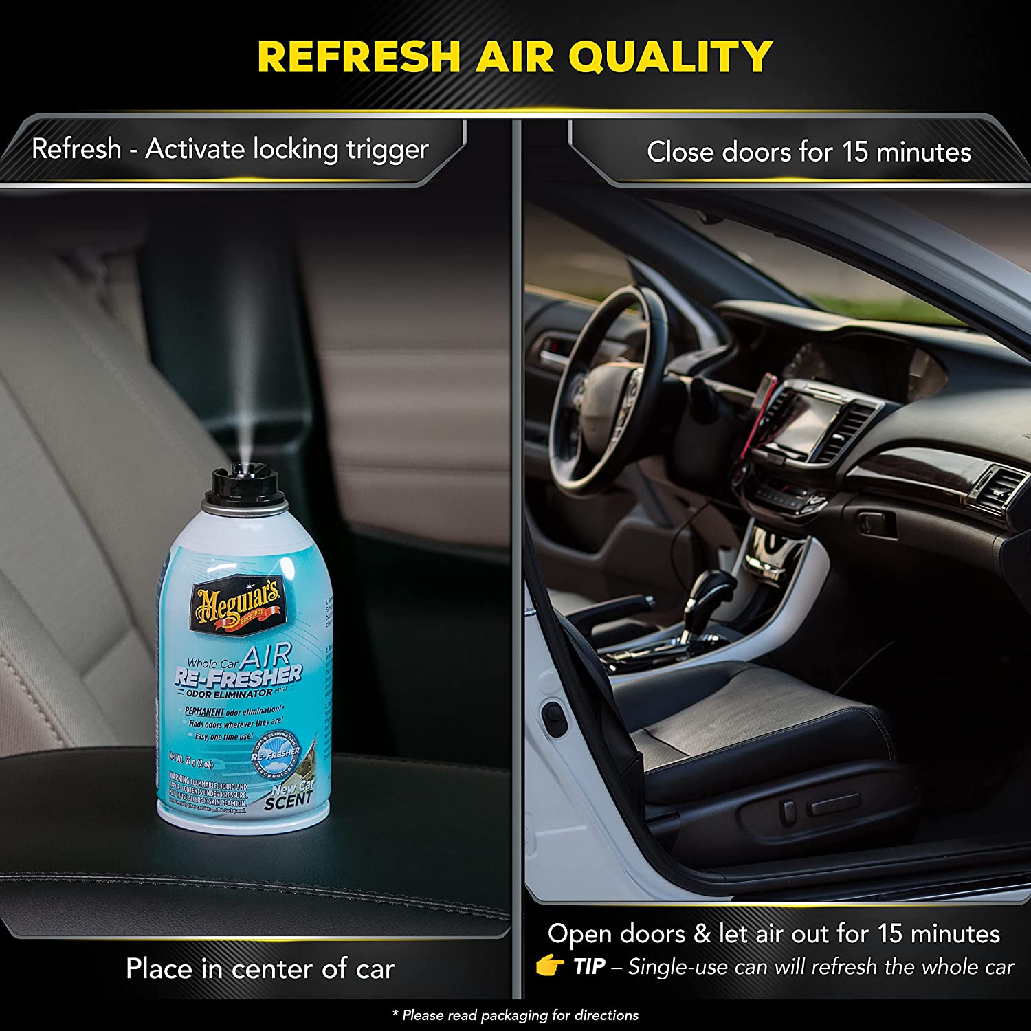 Air Refresher New Car Scent, G16402- Whole Car Odor Eliminator ...