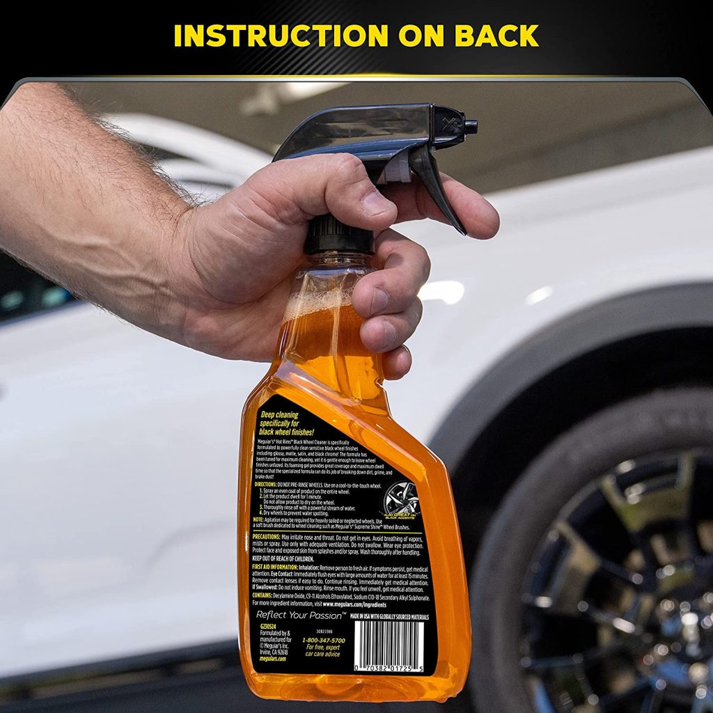 Hot Rims Black Wheel Cleaner, G230524, 709ml - Powerful Formula, Tough ...